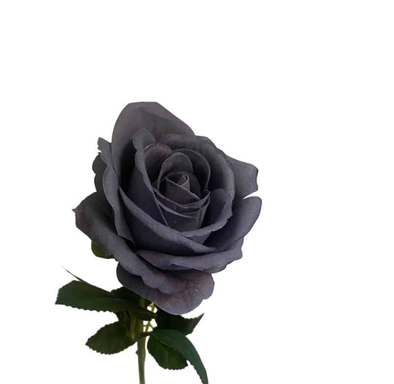 Light Grey Bella Velvet Rose | Silk Studio