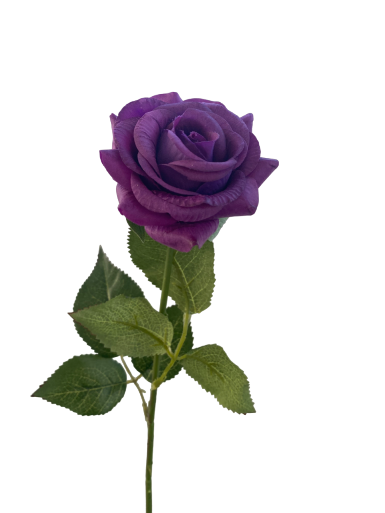 Dark Purple Ella Real Touch Rose | Silk Studio