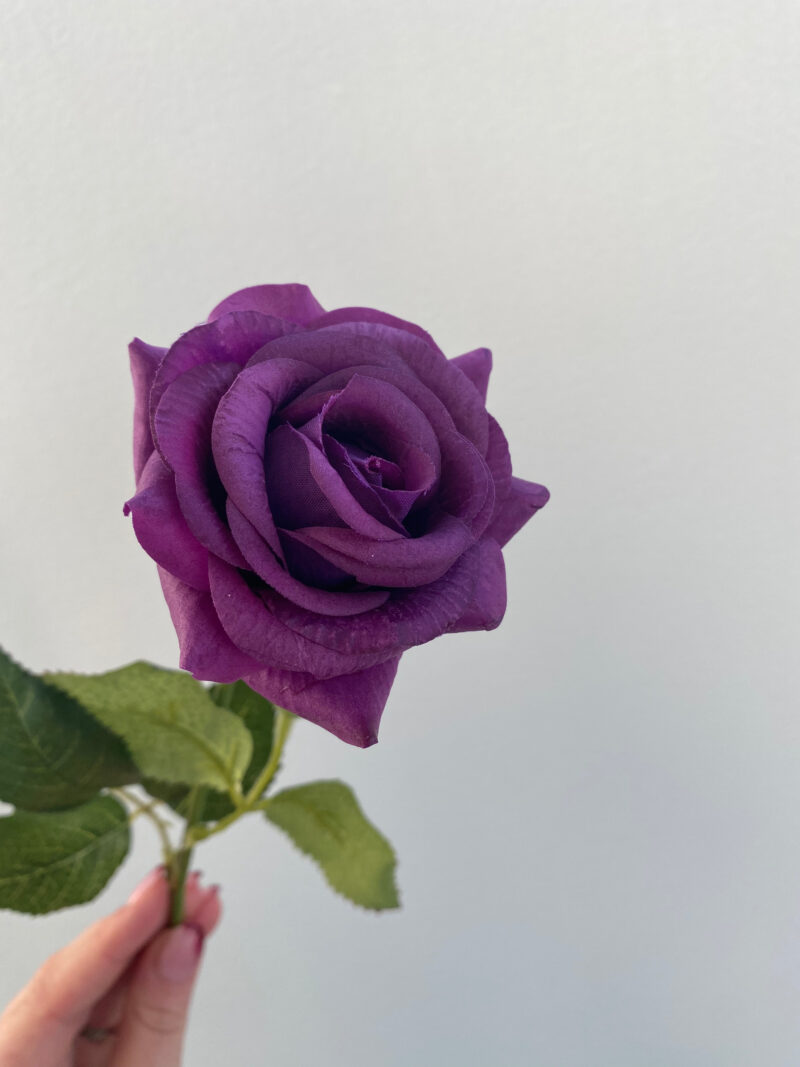 Dark Purple Ella Real Touch Rose | Silk Studio