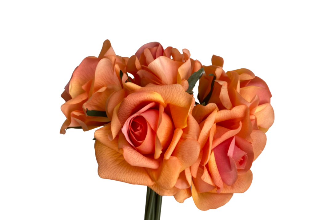 Orange Capri Real Touch Rose | Silk Studio